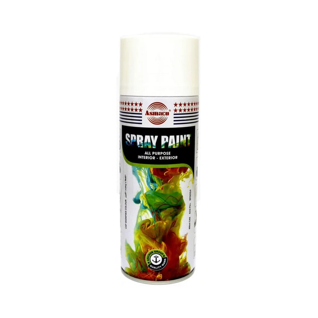 Asmaco Spray Paint Matt White 400ml in Dubai - NQCART UAE