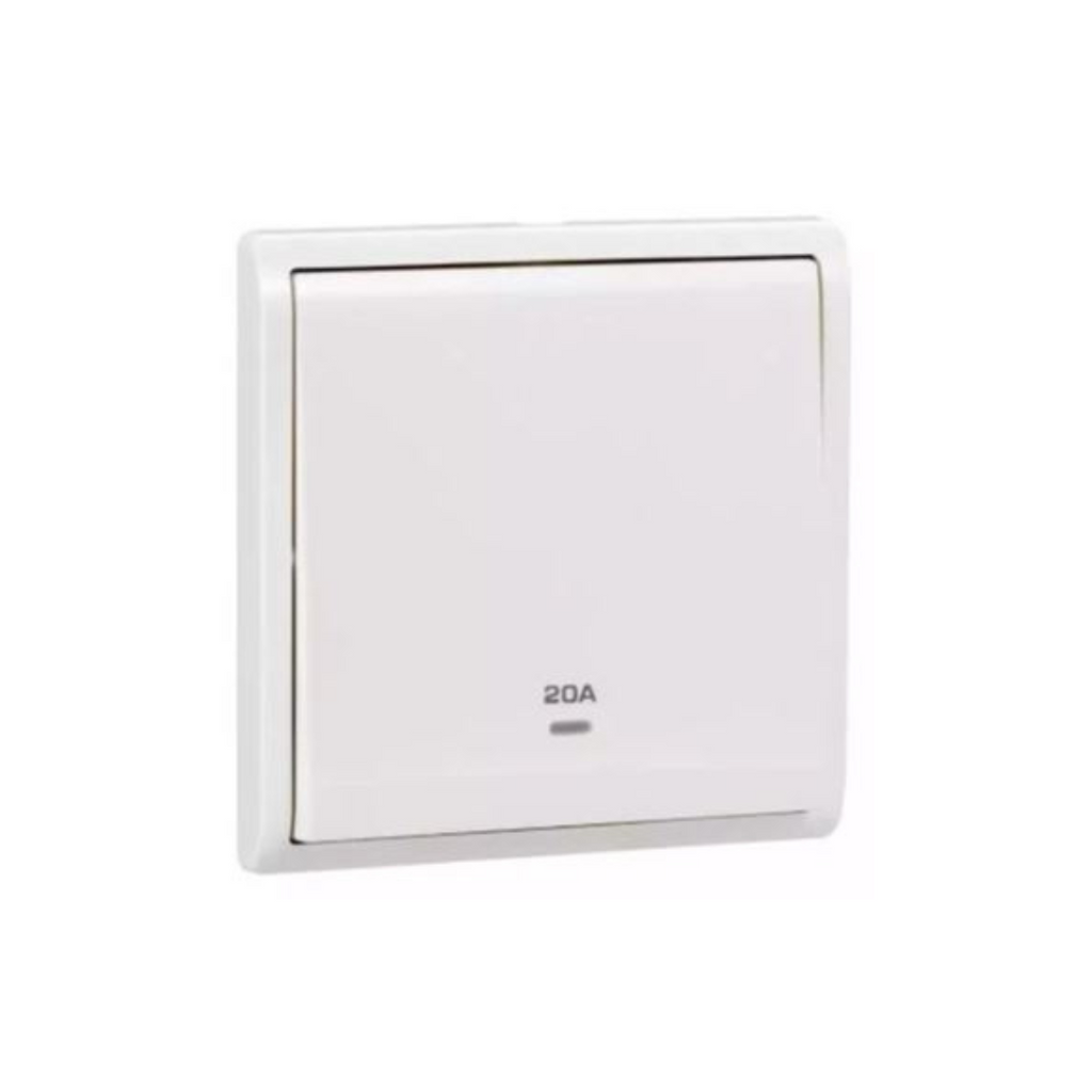 Schneider Electric 1 Gang 2 Pole Switch with Neon 20A 250V in UAE