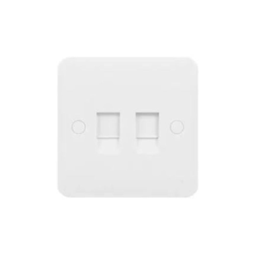 Schneider Electric 2 Gang RJ45 Cat 6 Data Socket Matt White in UAE