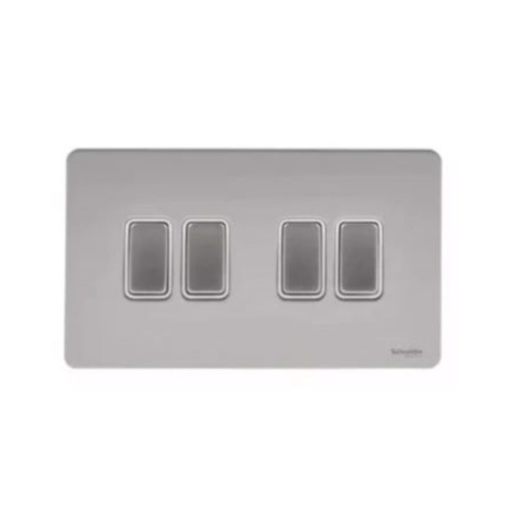 Schneider Electric Screwless Rocker Plate Switch 4 Gang in Dubai, UAE