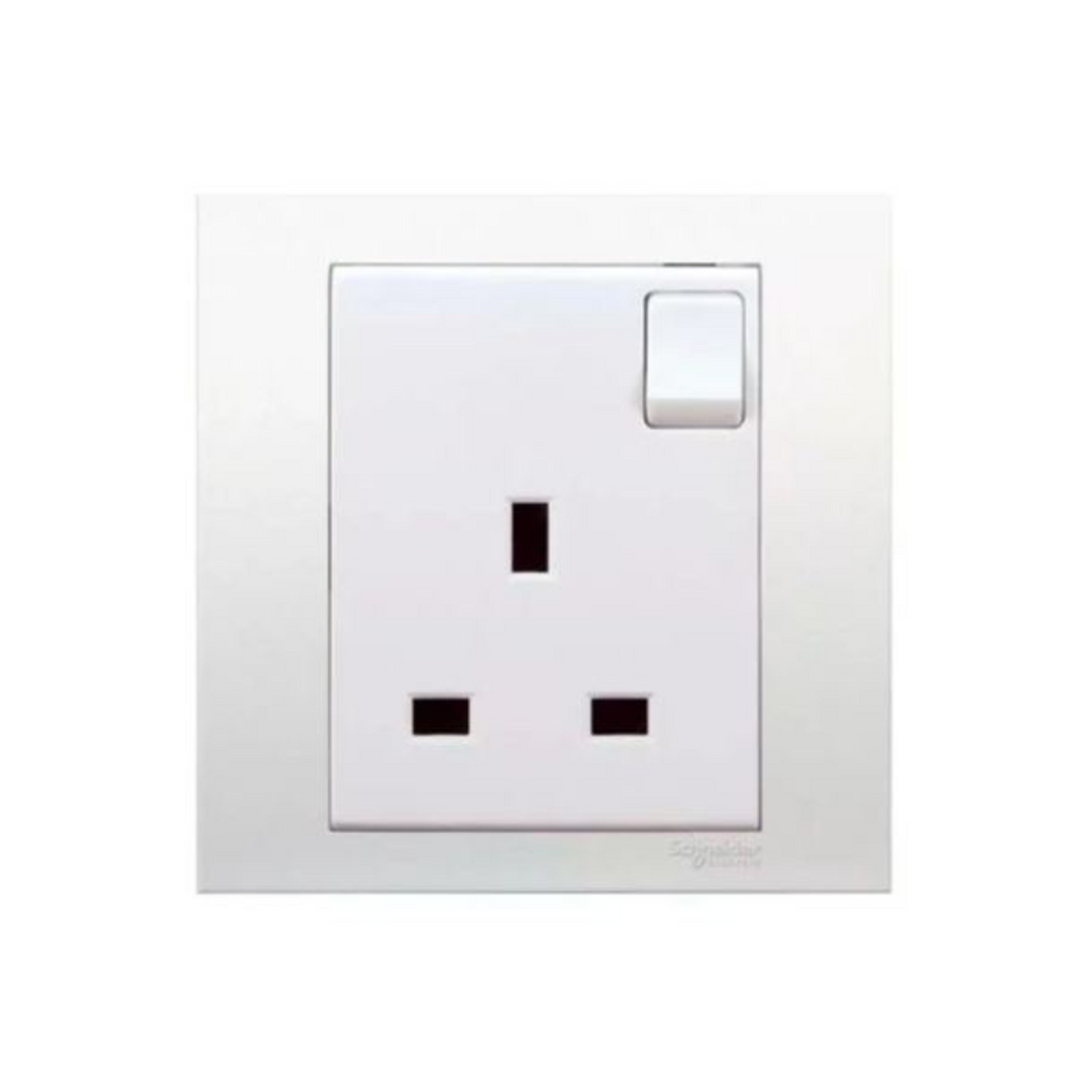 Schneider Electric 1 Gang Switched Socket 13A 250V White in UAE