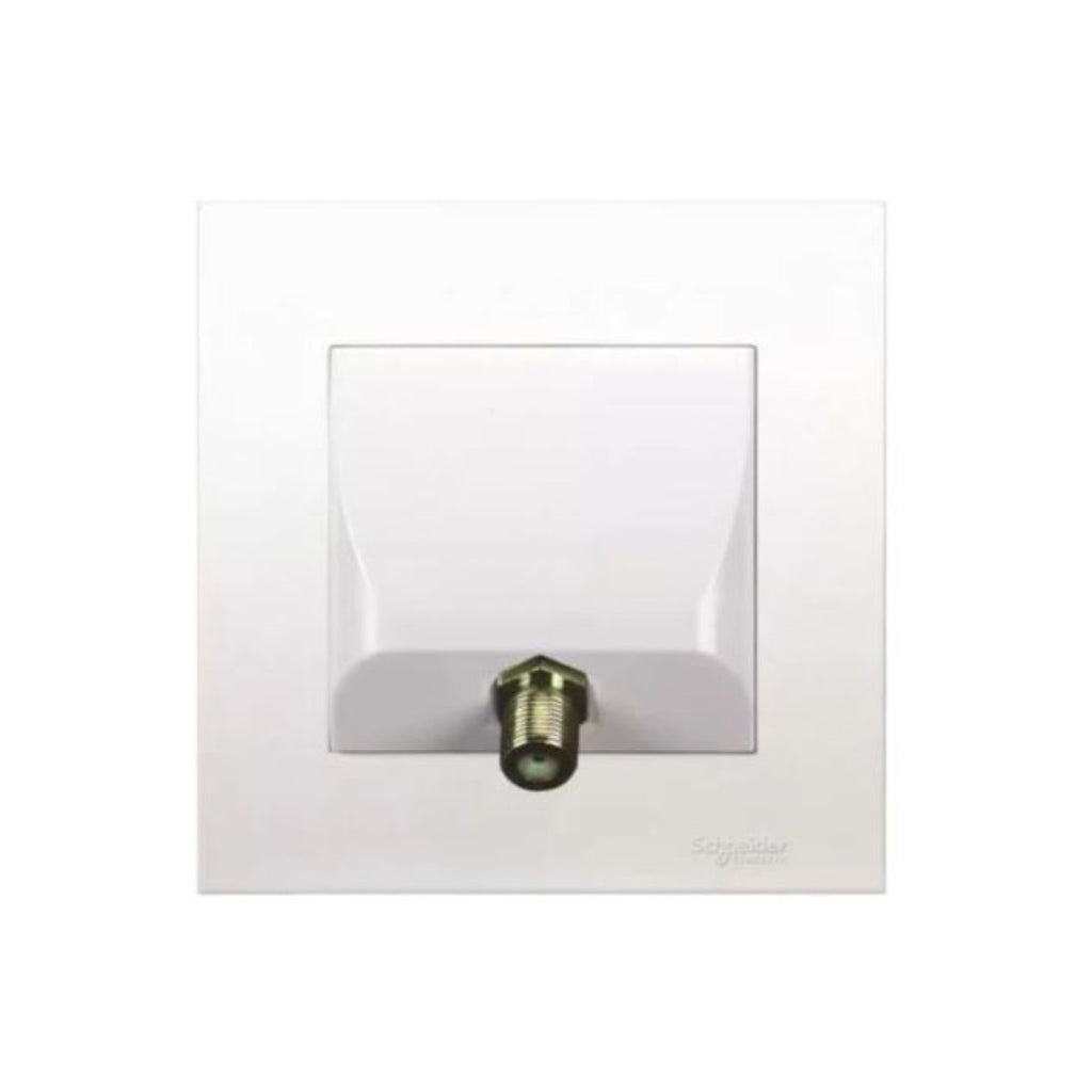 Schneider Electric 1 Gang Cable TVF Connector White in Dubai, UAE