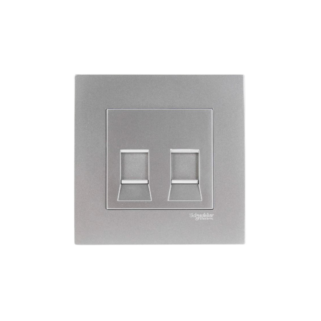 Schneider Electric 2 Gang Wallplate for Keystone Data Jack in UAE