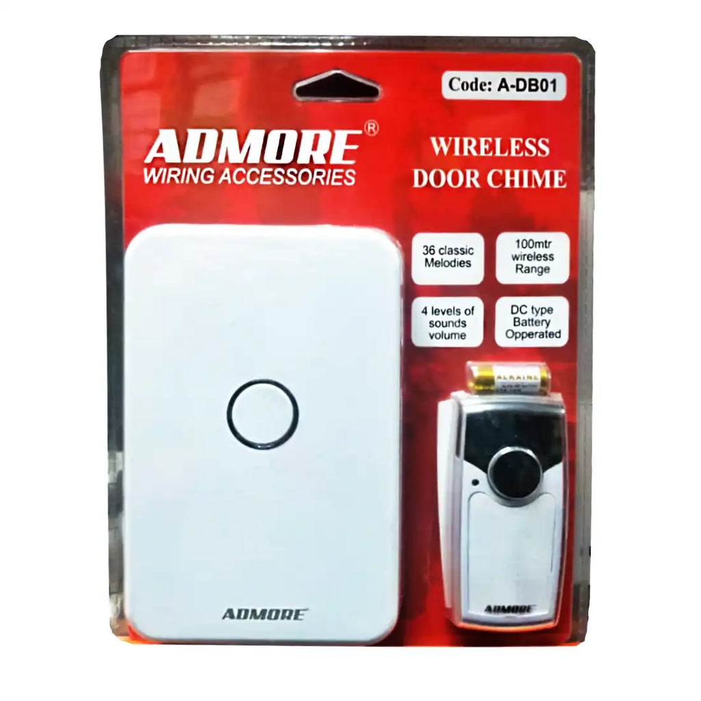 Doorbell Admore A-DB01 Wireless Chime White Dubai | UAE, NQCART