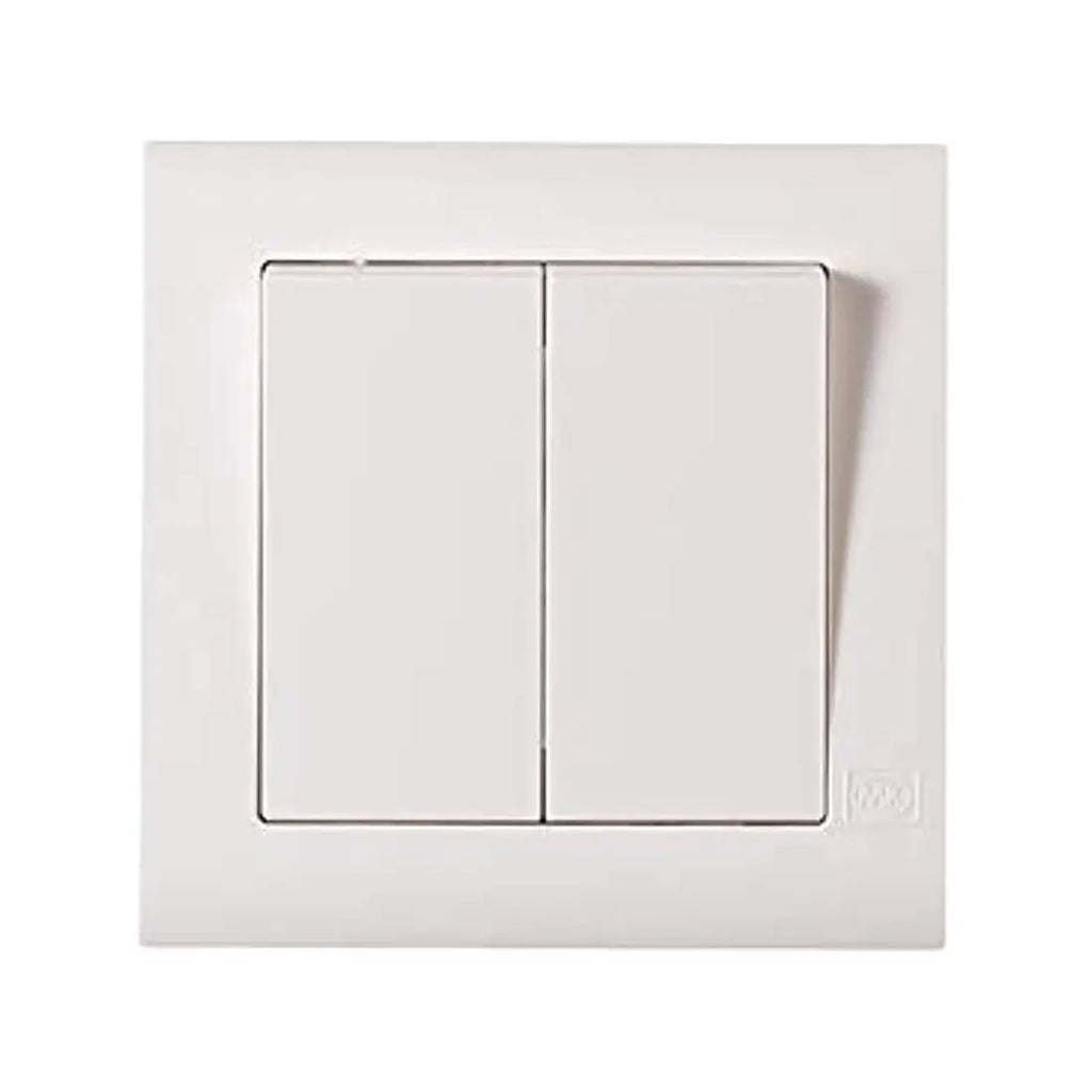 MK Essentials MV4782WHI 10AX 2G 2Way Switch, Wide Rocker - White