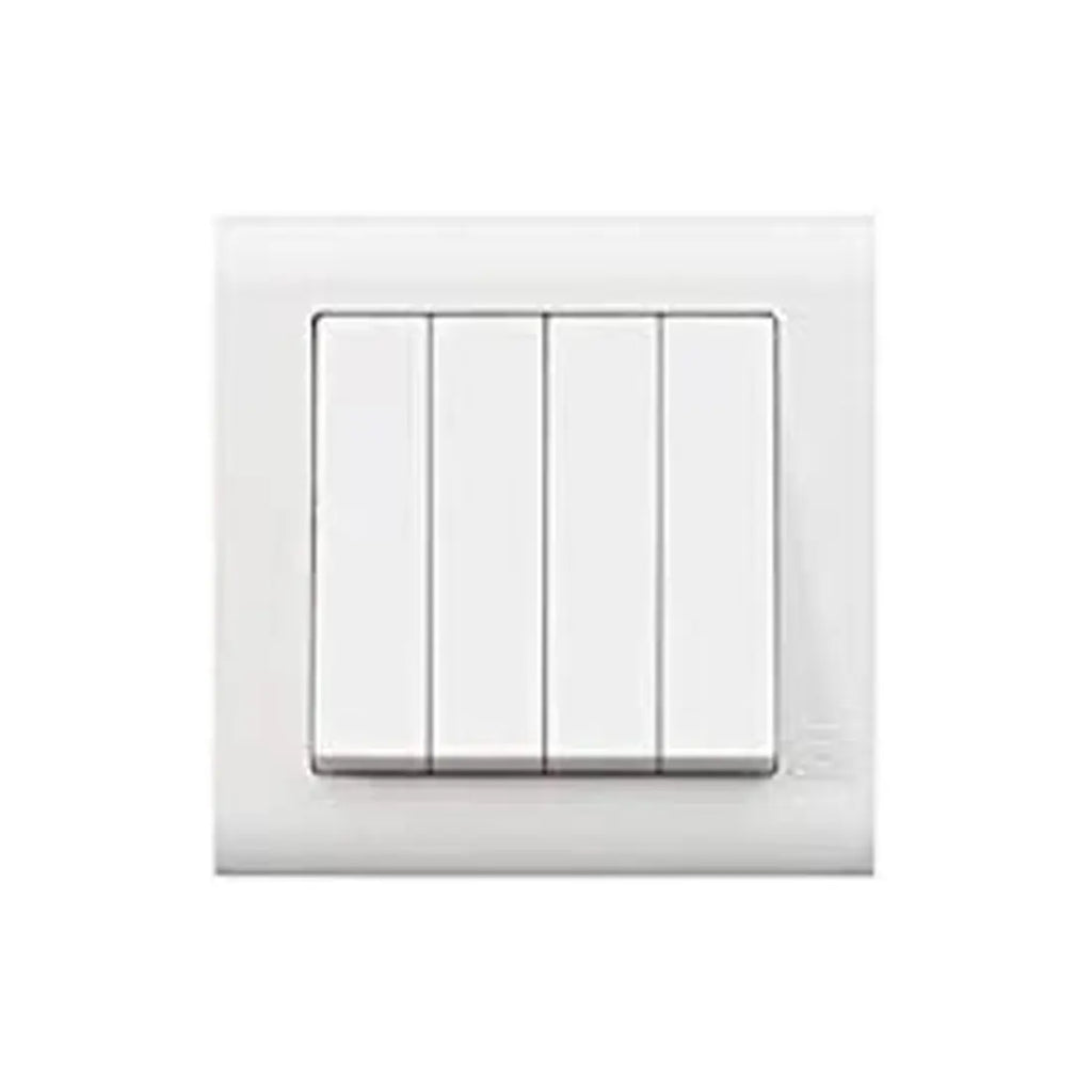 MK Essentials MV4784WHI 10AX 4G 2Way Switch, Wide Rocker - White