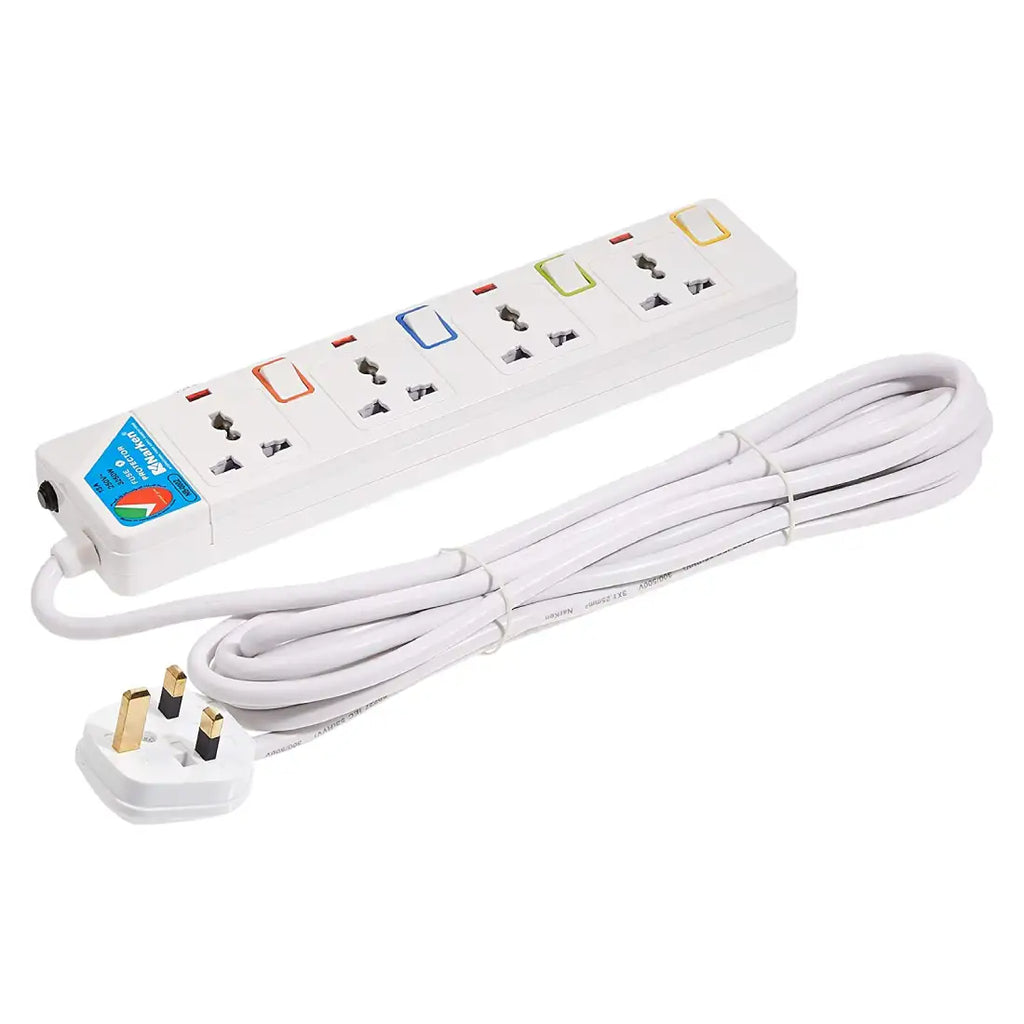 Narken NK-E104 4-Way Extension Cord 13A, 3m in Dubai | UAE, NQCART